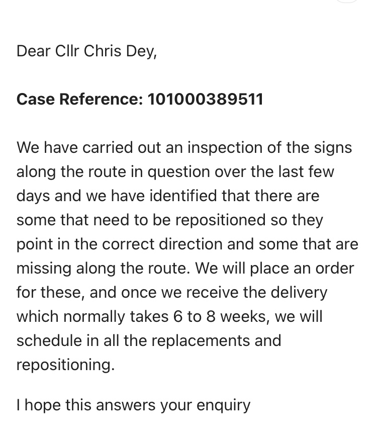 Work Around Grange Ward – Cllr. Chris Dey